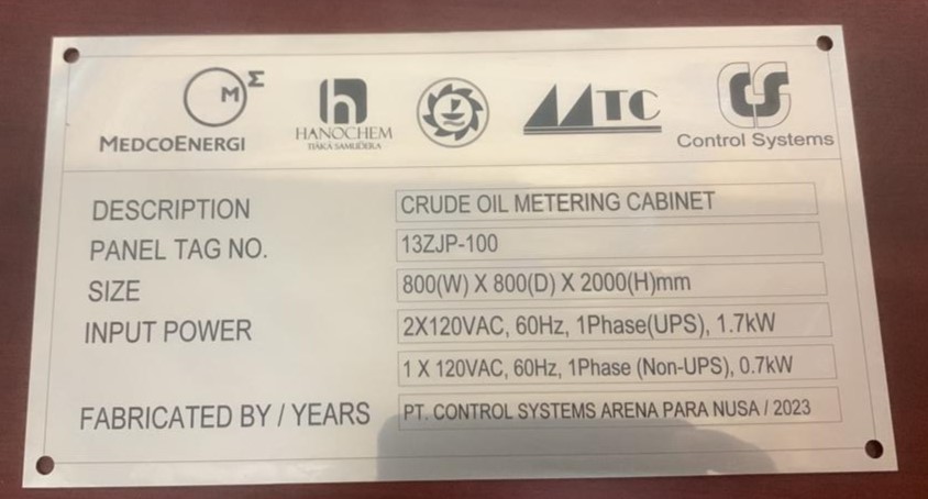 Tag Plate Supplier Batam – PT. MEGA SYNERGY POWERINDO